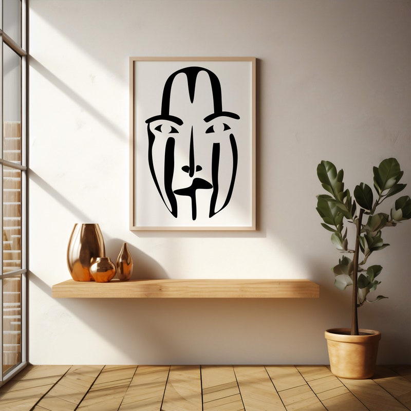 Abstract Face Print - Etsy