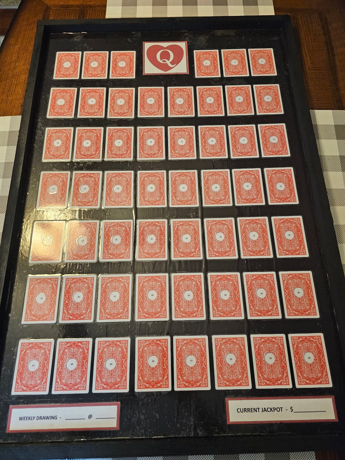 Queen of Hearts Raffle Board, With Shadowbox Frame -- Large - Etsy