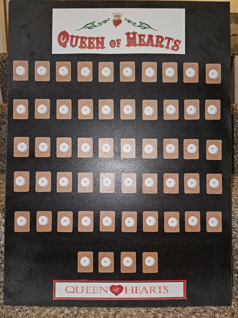 Queen of Hearts Raffle Board - Small - Etsy
