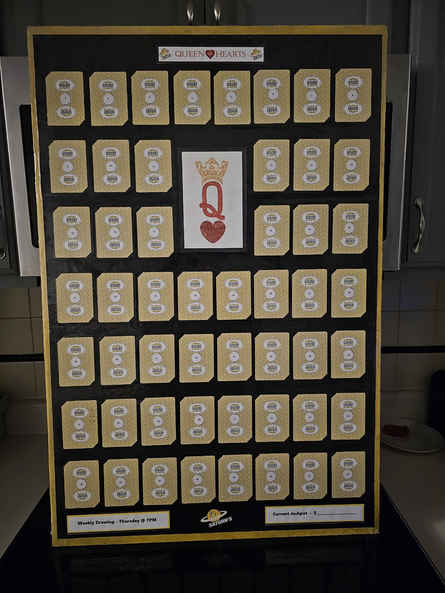 Queen of Hearts Raffle Board - Large - Etsy