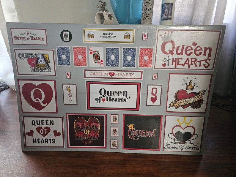 Queen of Hearts Raffle Board - Small - Etsy