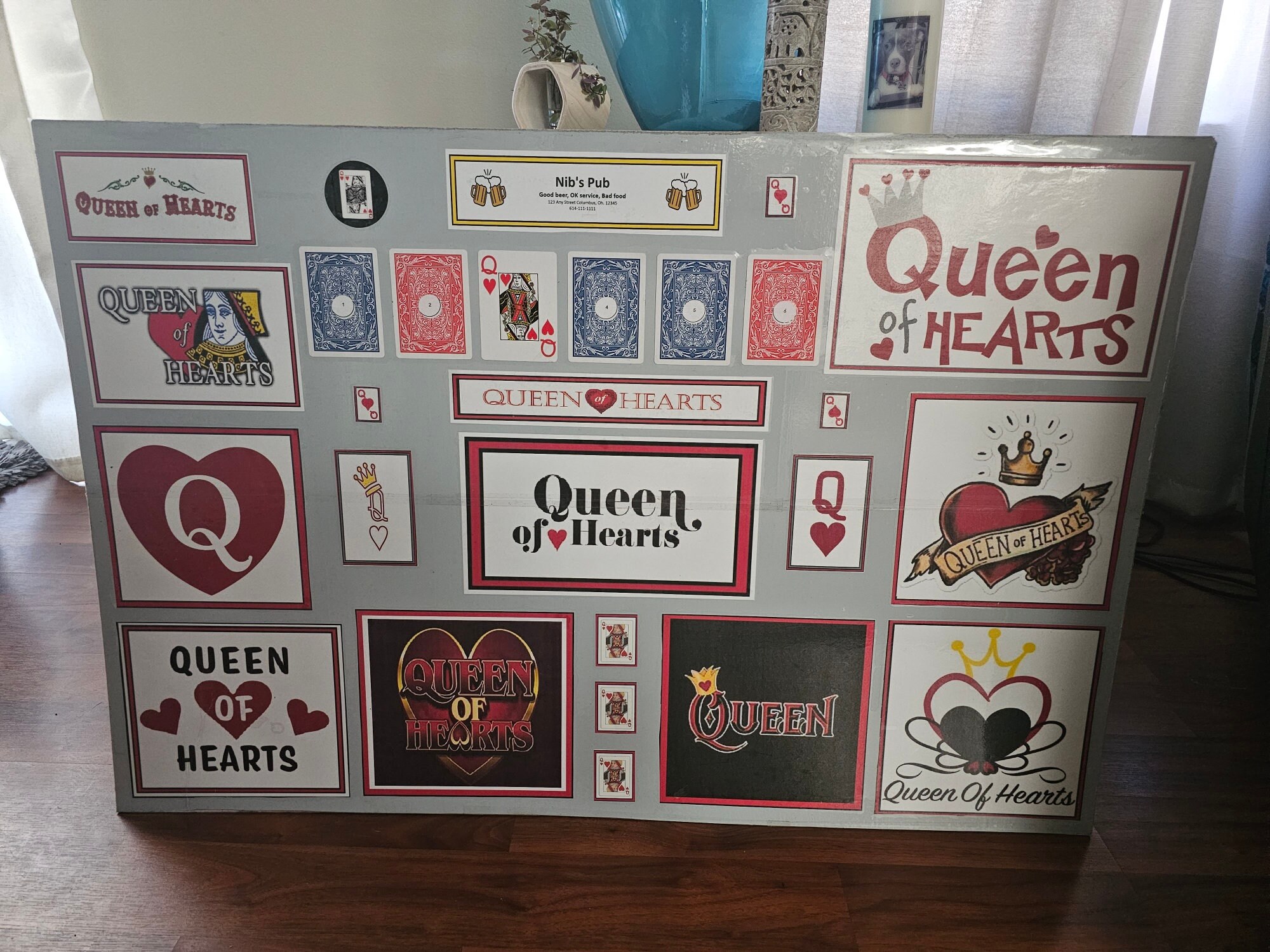 Queen of Hearts Raffle Board Large - Etsy