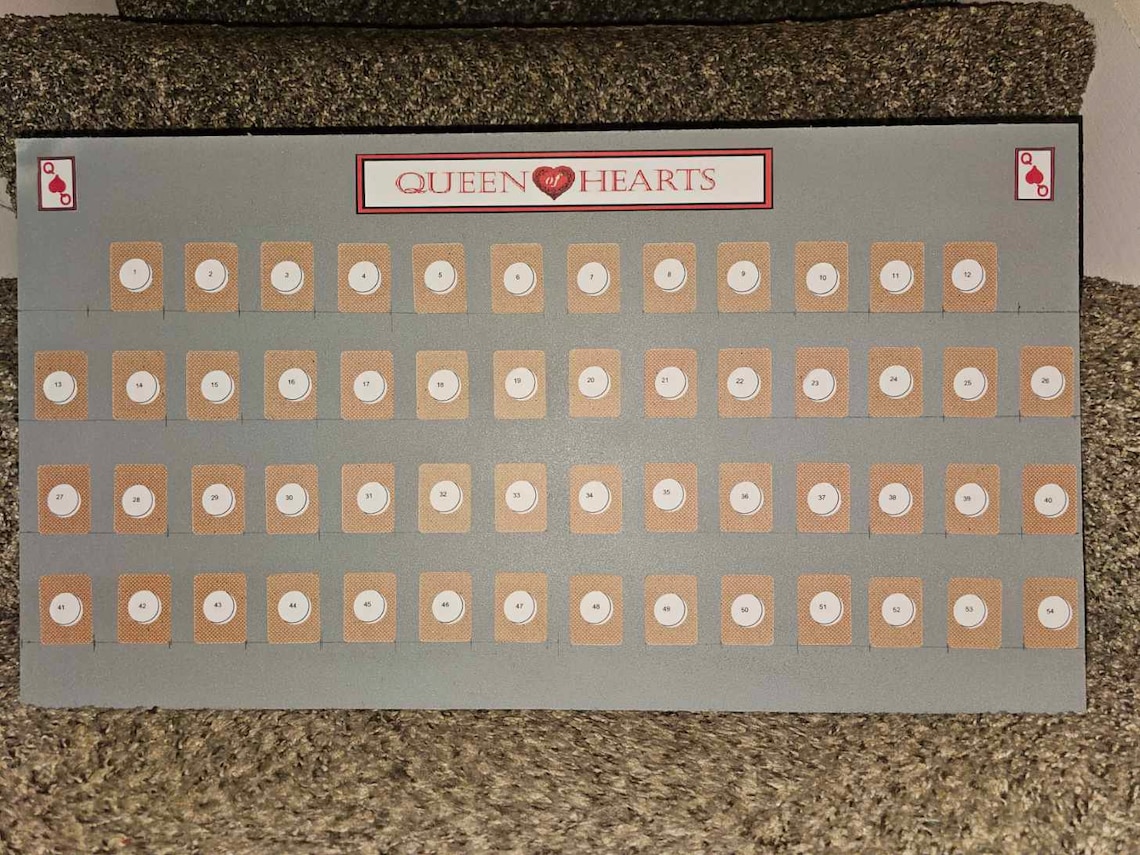 Queen of Hearts Raffle Board - Small - Etsy