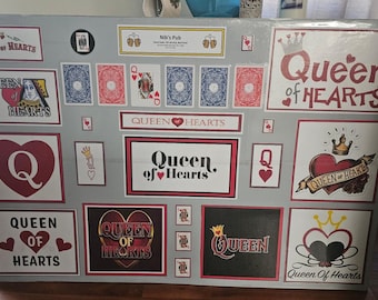 Queen of Hearts Raffle Board Small - Etsy
