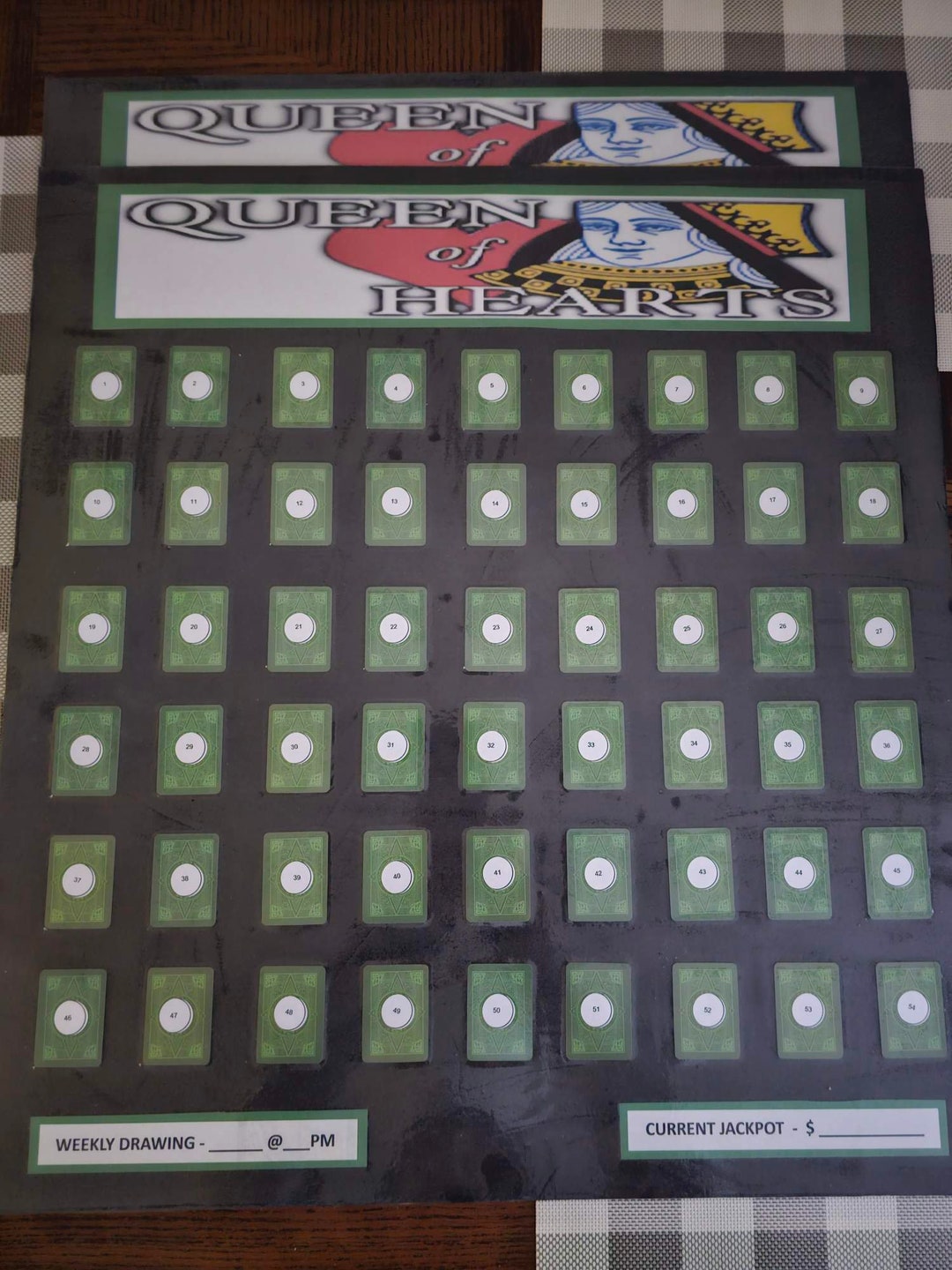 Queen of Hearts Raffle Board - Small - Etsy