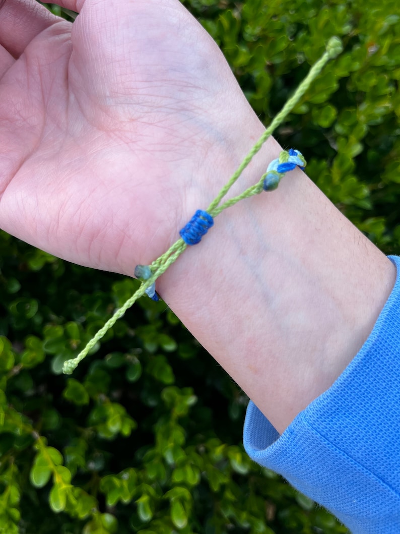 Give the Gift of Life Donate Life Charity Braided Bracelet Blue Green ...