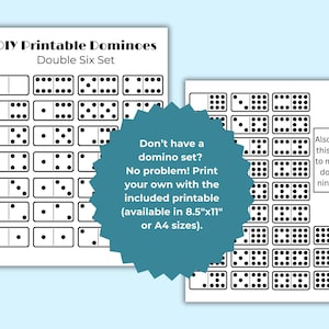 Domino Instructions Printable | Digital Download | How to Play Dominoes ...