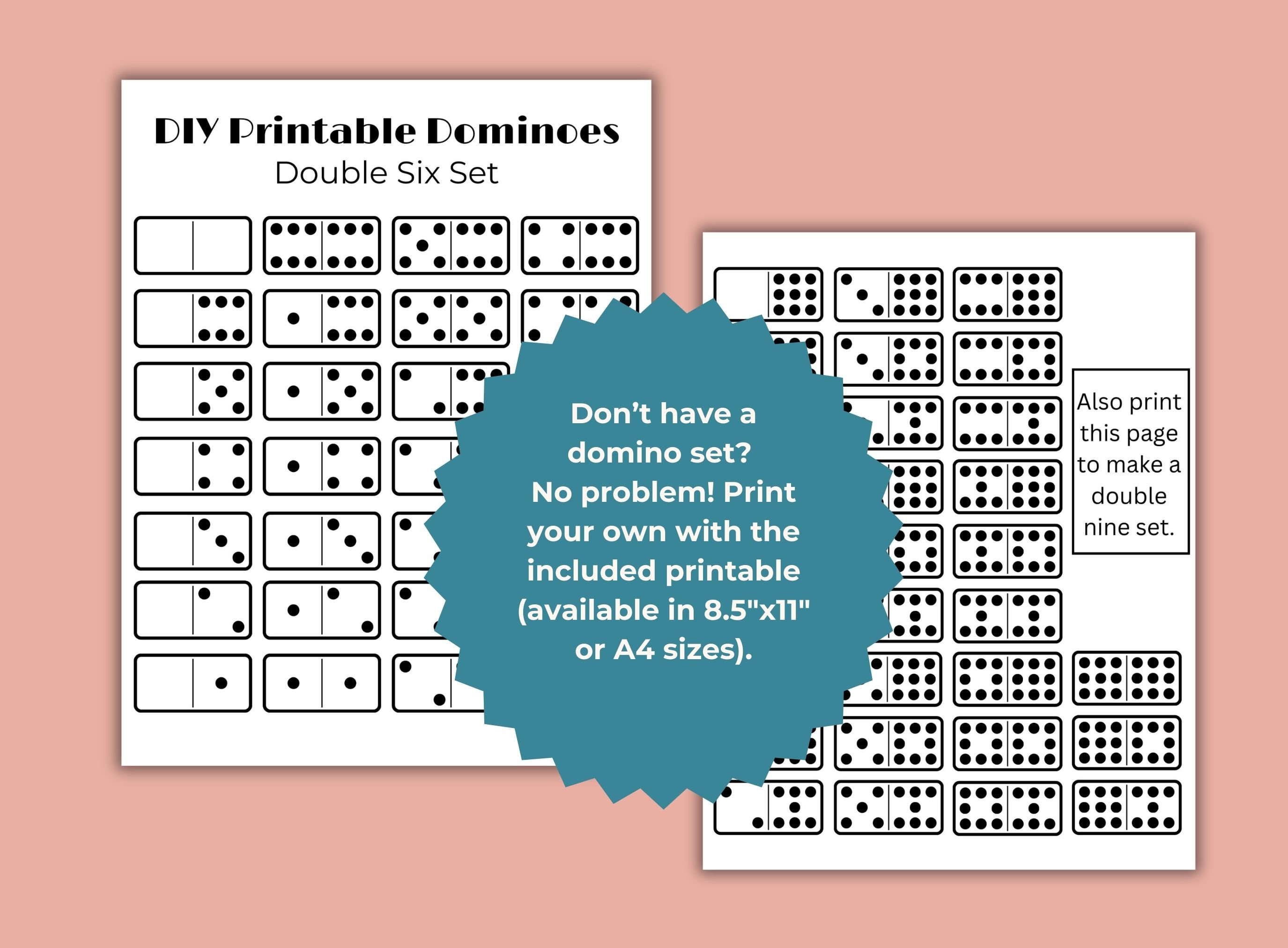 Domino Instructions Printable | Digital Download | How to Play Dominoes ...