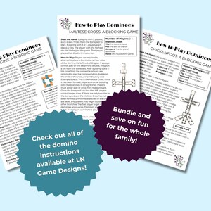 Domino Instructions Printable | Digital Download | How to Play Dominoes ...