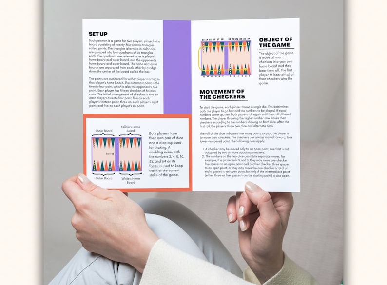 How to Play Backgammon | How-to Guide | Digital Download | Printable - Etsy