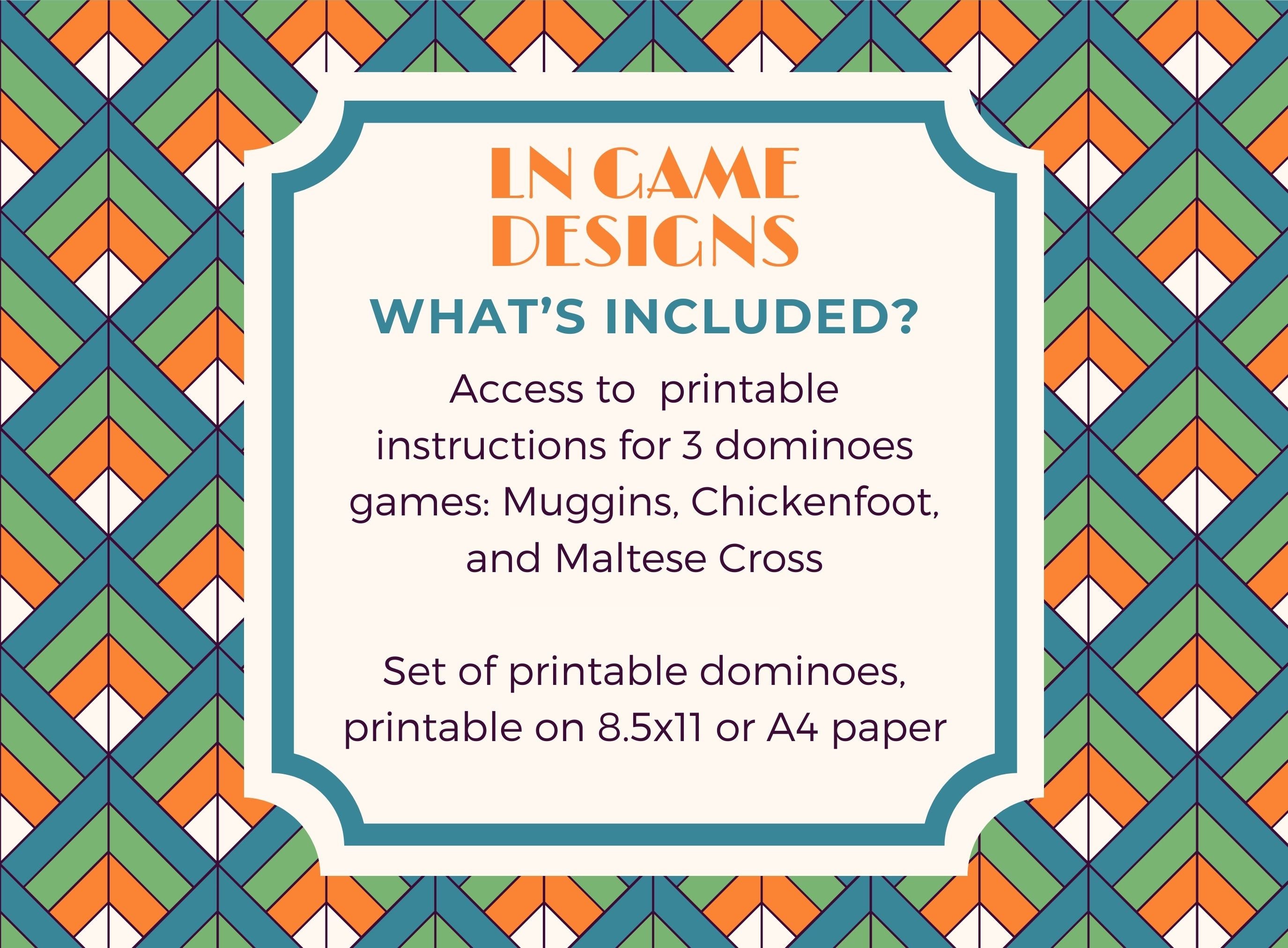 Domino Instructions Printable BUNDLE | Digital Download | How to Play ...