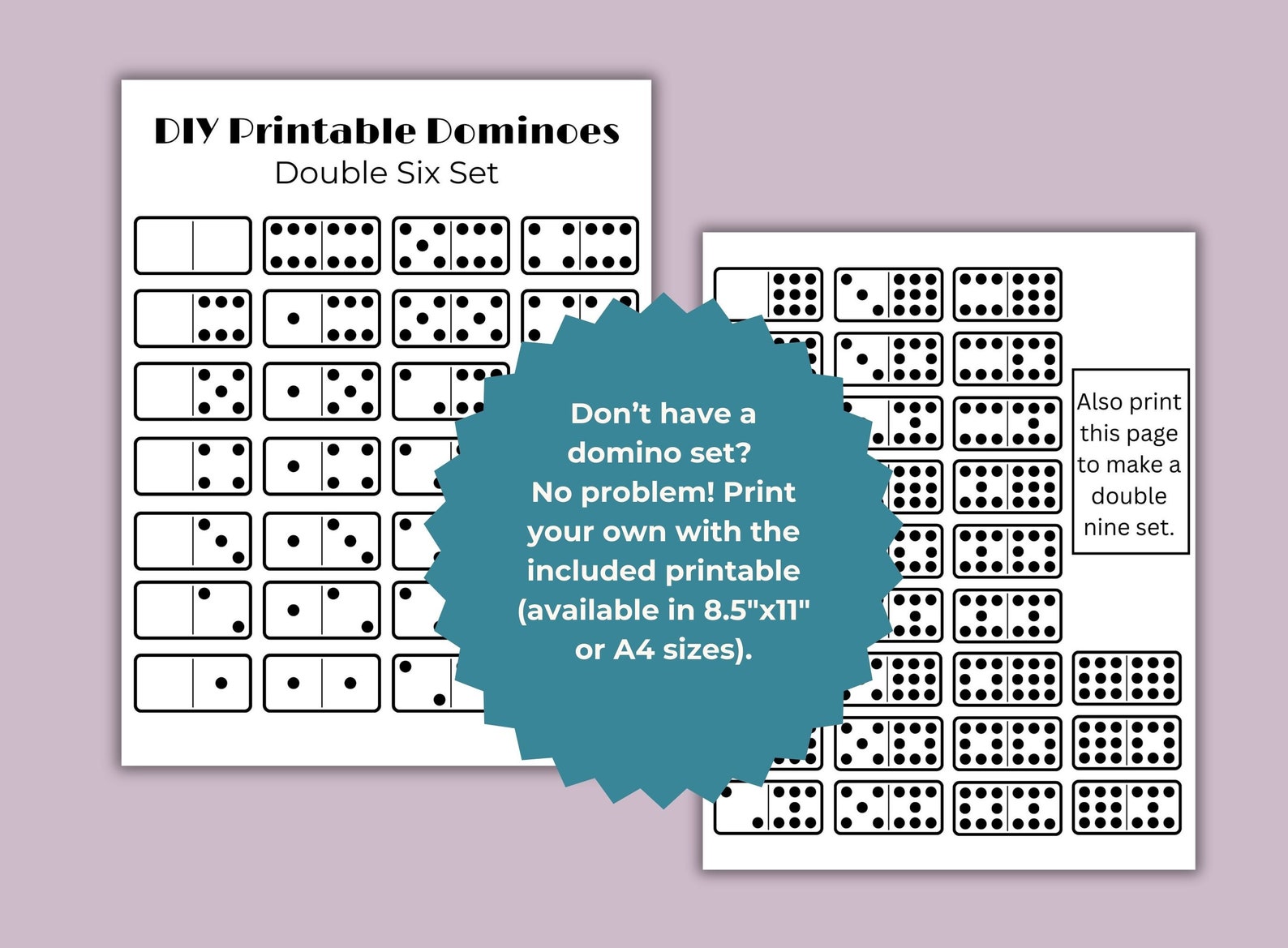 Domino Instructions Printable BUNDLE | Digital Download | How to Play ...