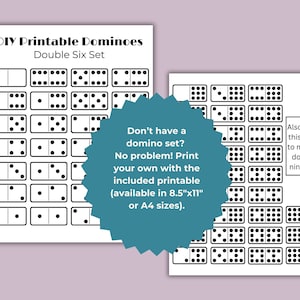Domino Instructions Printable BUNDLE | Digital Download | How to Play ...