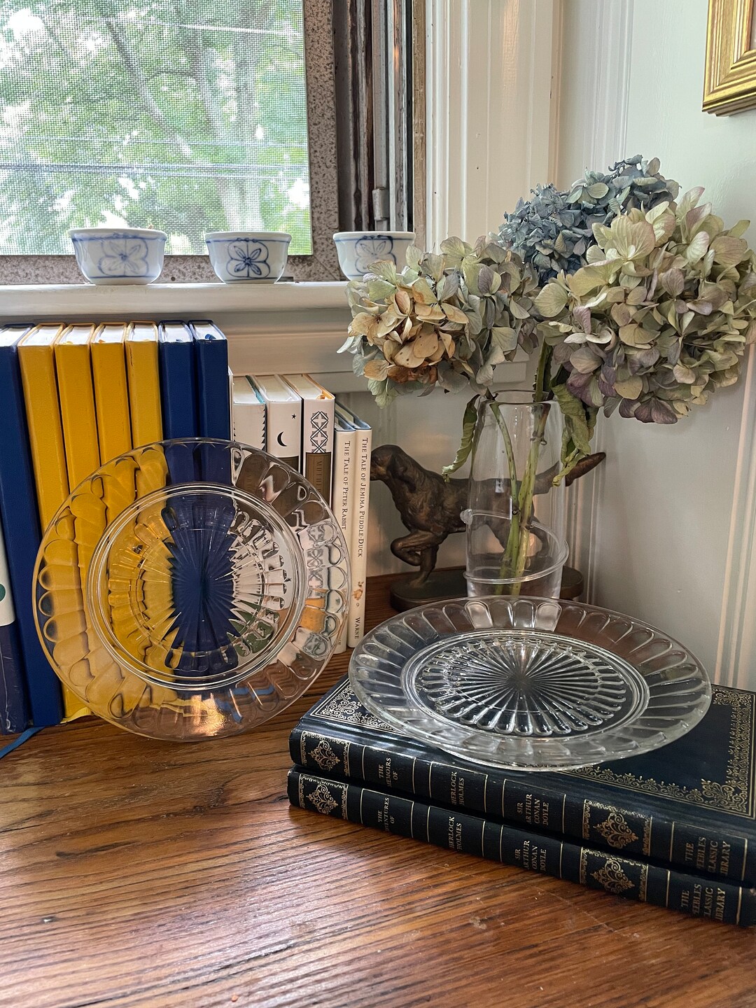 Small Pressed Glass Plates - Etsy