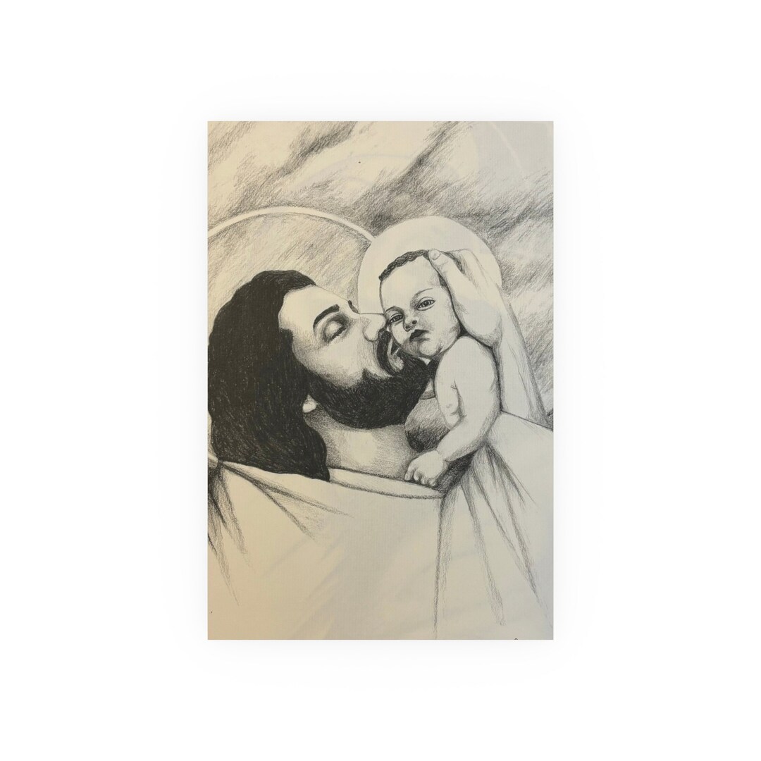St. Joseph and Jesus Archival Matte Posters - Etsy