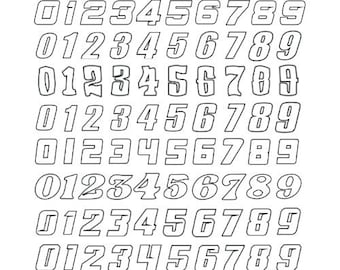 MX Dirt Track Racing Numbers SVG Font Png Ai Psd - Etsy