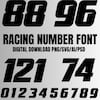 MX Dirt Track Racing Numbers SVG Font Bundle Png Ai Psd - Etsy