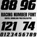 MX Dirt Track Racing Numbers SVG Font Bundle Png Ai Psd - Etsy