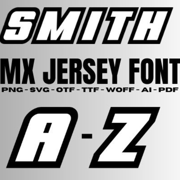 MX Dirt Track Racing Numbers SVG Font Bundle Png Ai Psd - Etsy
