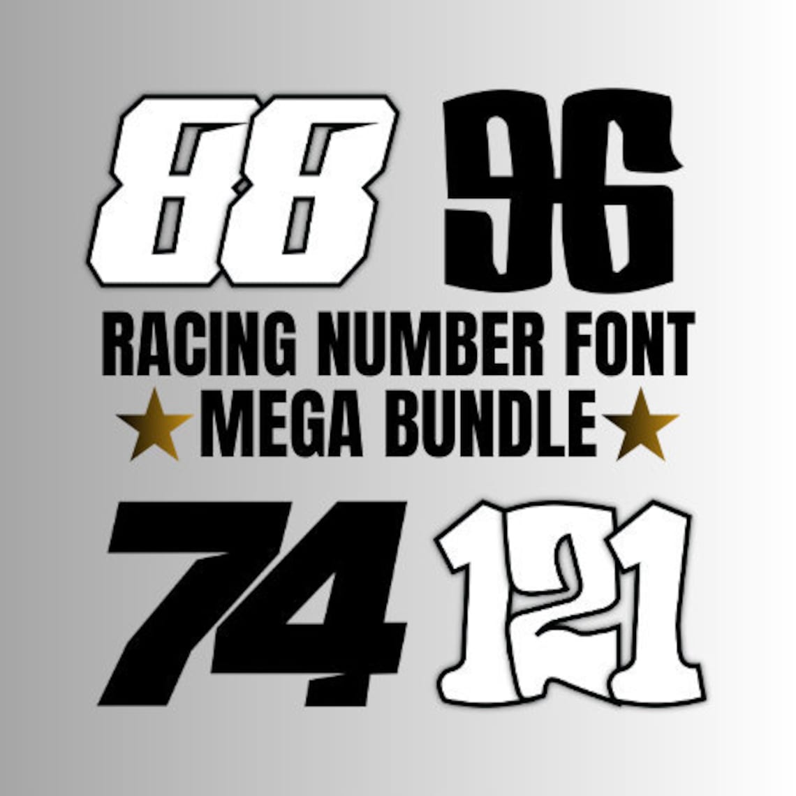 MX Dirt Track Racing Numbers MEGA BUNDLE (160 Numbers) Svg Png Ai Psd ...