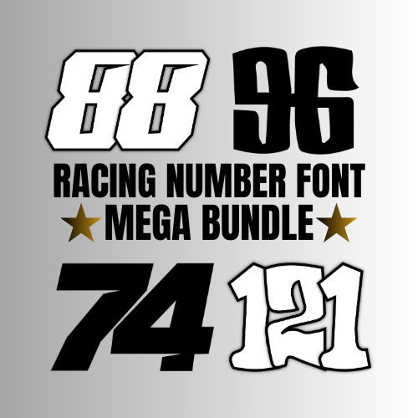 MX Dirt Track Racing Numbers MEGA BUNDLE (160 Numbers) Svg Png Ai Psd ...