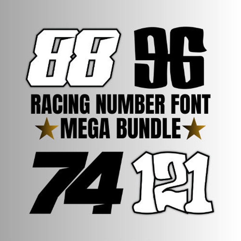 MX Dirt Track Racing Numbers MEGA BUNDLE (160 Numbers) Svg Png Ai Psd ...