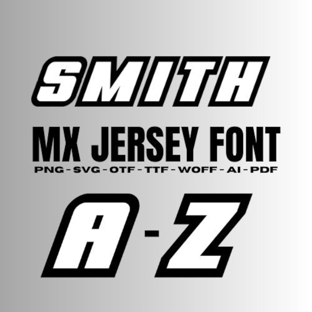 MX Jersey Font Motocross Dirt Track Racing Letters Png Svg - Etsy
