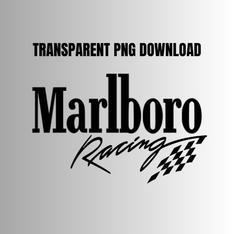 Marlboro Racing Logo Transparent PNG Style 1 - Etsy