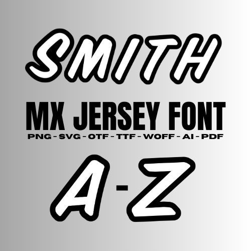 MX Jersey Font Motocross Dirt Track Racing Letters Png Svg - Etsy