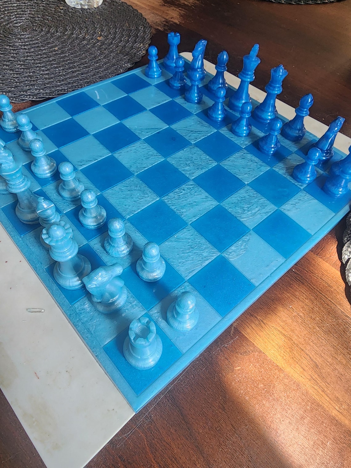 Blue Chessboard - Etsy