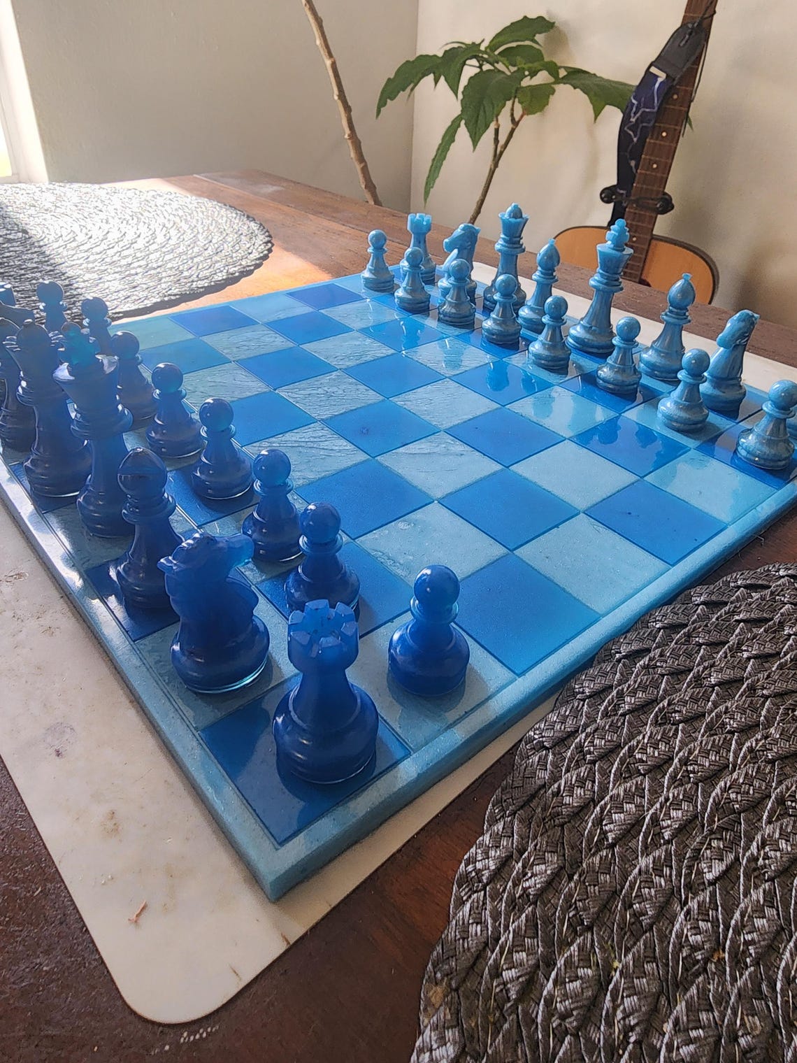 Blue Chessboard - Etsy