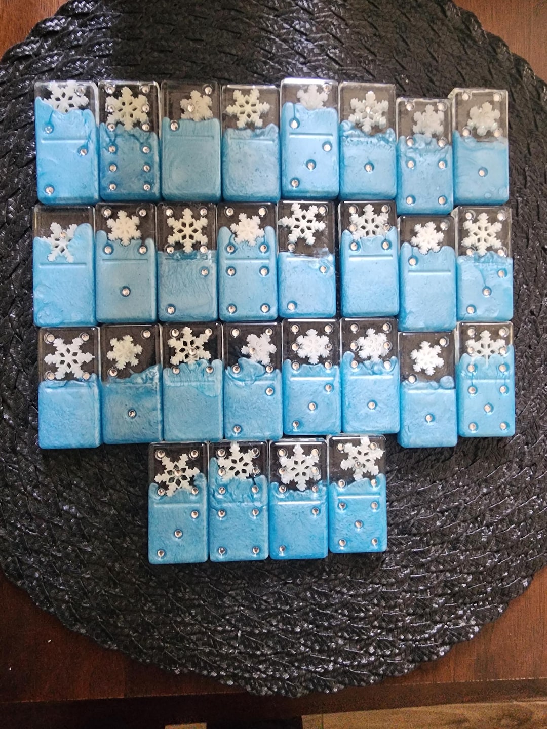 Snowflake Theme Domino's - Etsy