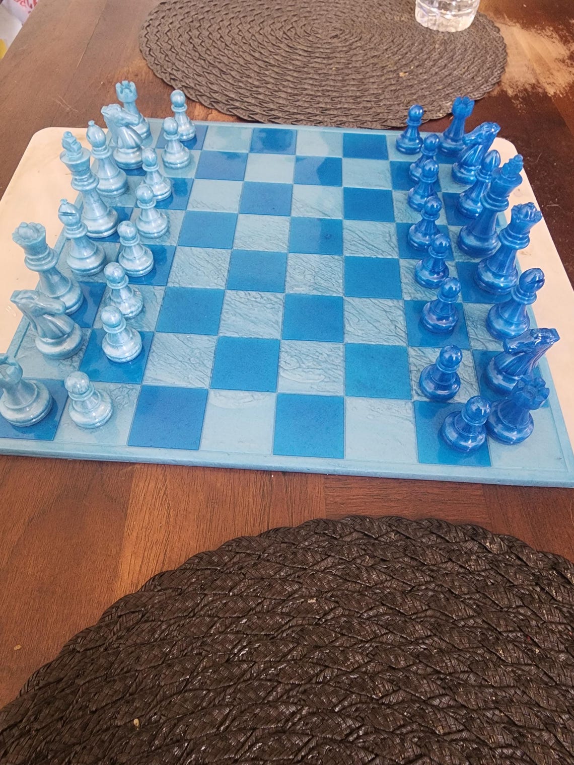 Blue Chessboard - Etsy