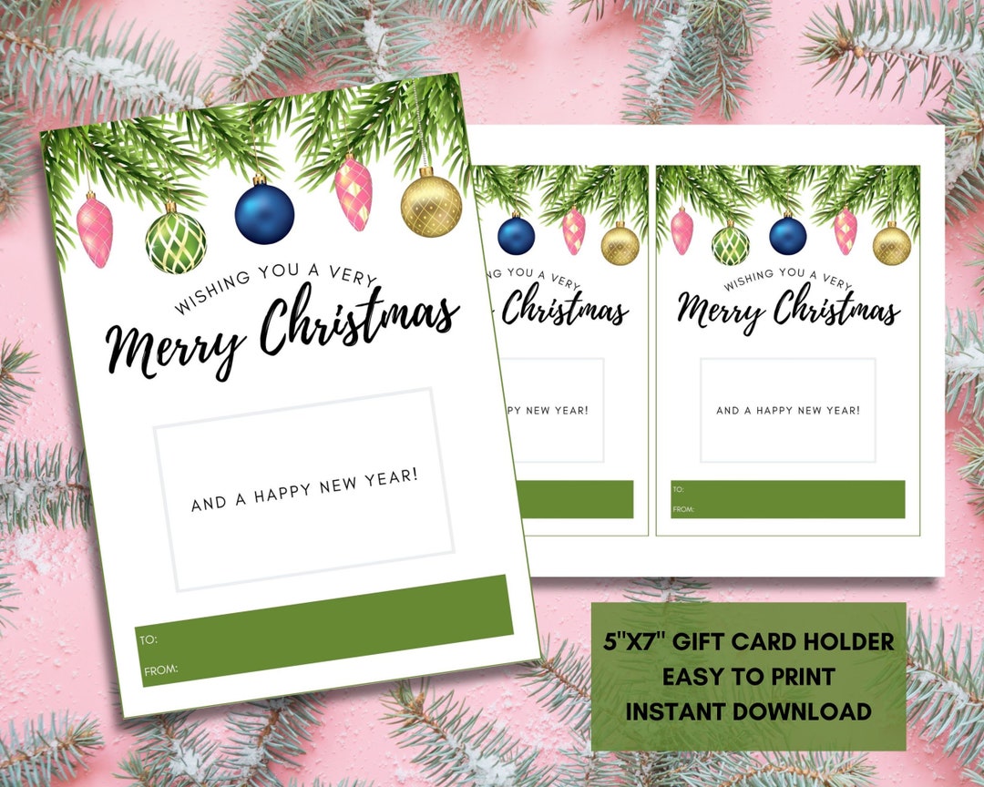 PRINTABLE Christmas Gift Card Holder, Gift Card Holder, Stocking ...