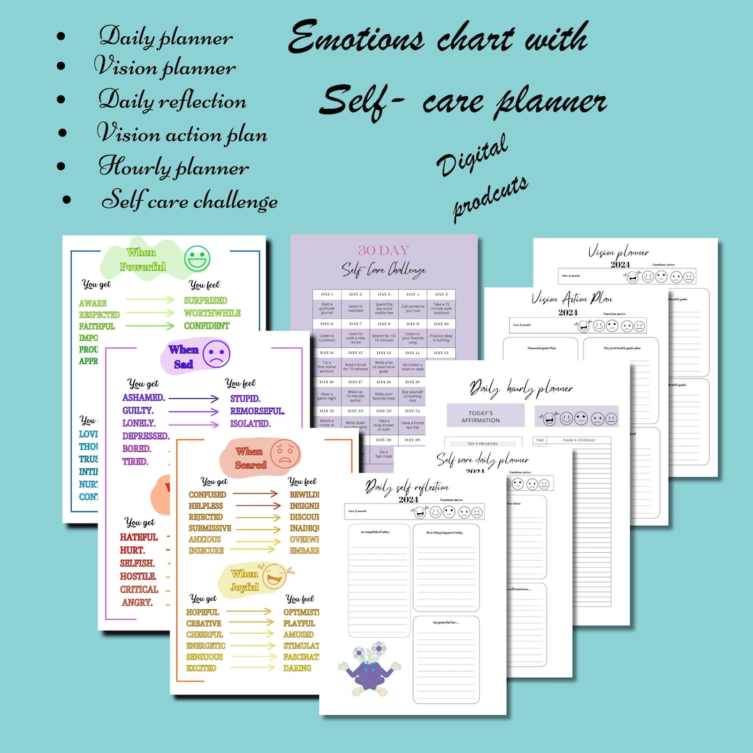Emotions Wheel, Instant Download, Counselling Chart, Social Worker ...
