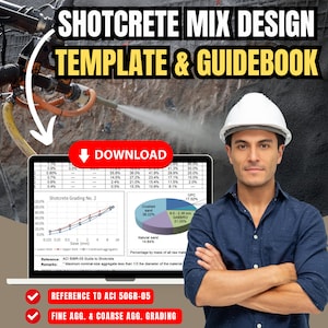 Shotcrete Mix Design Template Reference to ACI 506R-05 and Free ...