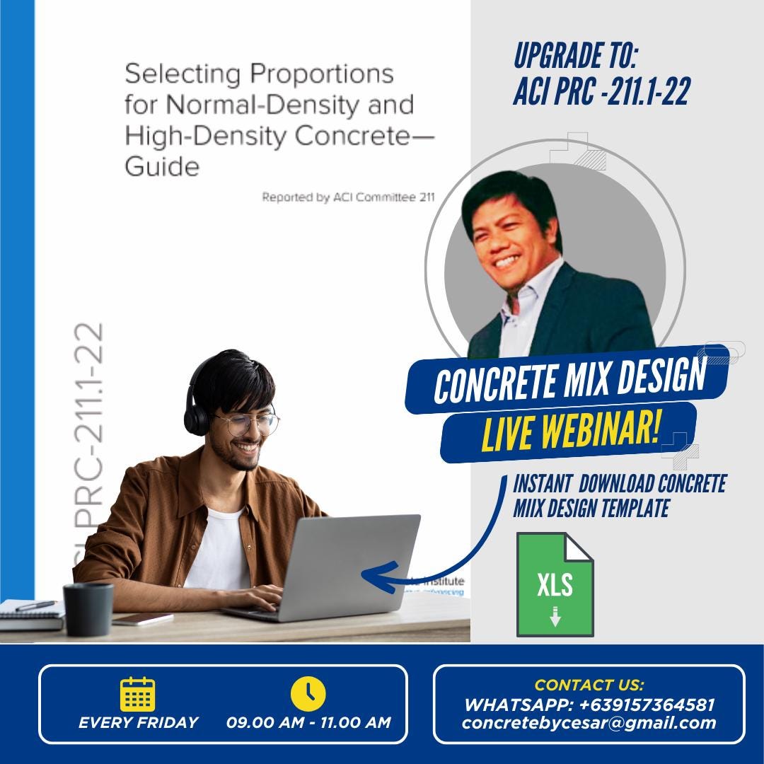 Concrete Mix Design Online Course: ACI PRC-211.1-22 (free Template and ...