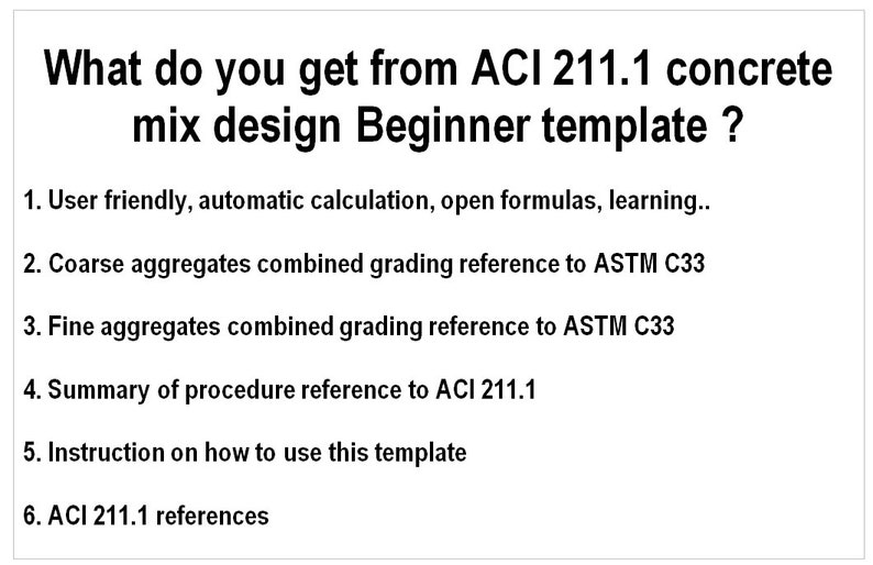 ACI 211.1 (beginner) Concrete Mix Design Template - Etsy