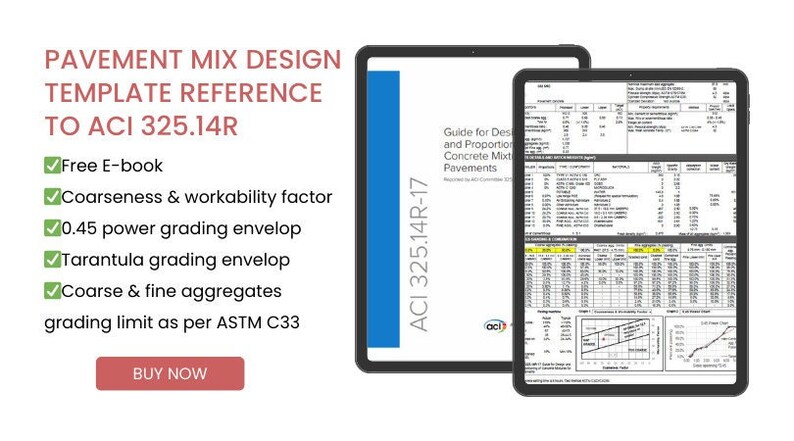 Pavement Concrete Mix Design Template Reference to ACI 325. 14R-17 - Etsy