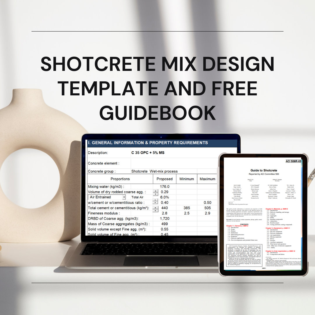 Shotcrete Mix Design Template Reference to ACI 506R-05 and Free ...