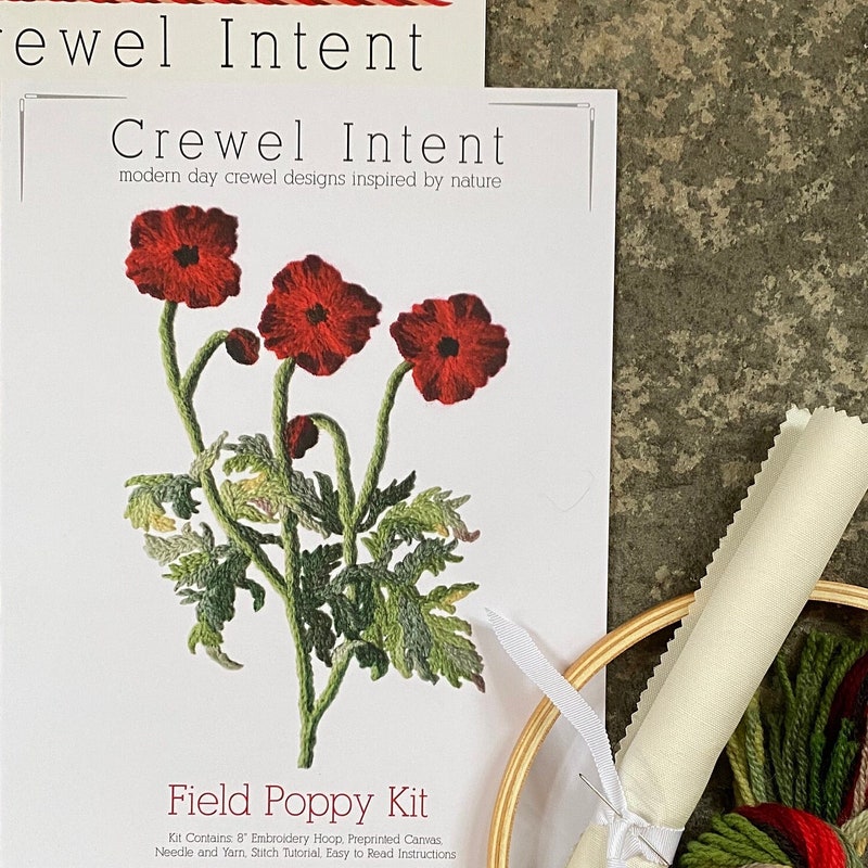 Clever Poppy Embroidery Kit - Etsy