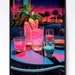 Retro Neon Downloadable Print | Neo-pop Tropical Cocktails Tiki Ocean ...