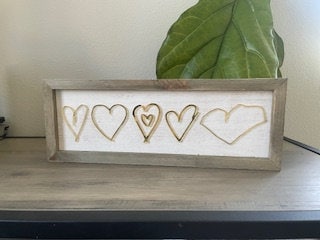 Handwritten Heart Wall Art, Child's Drawing Sentimental Keepsake, Gift ...