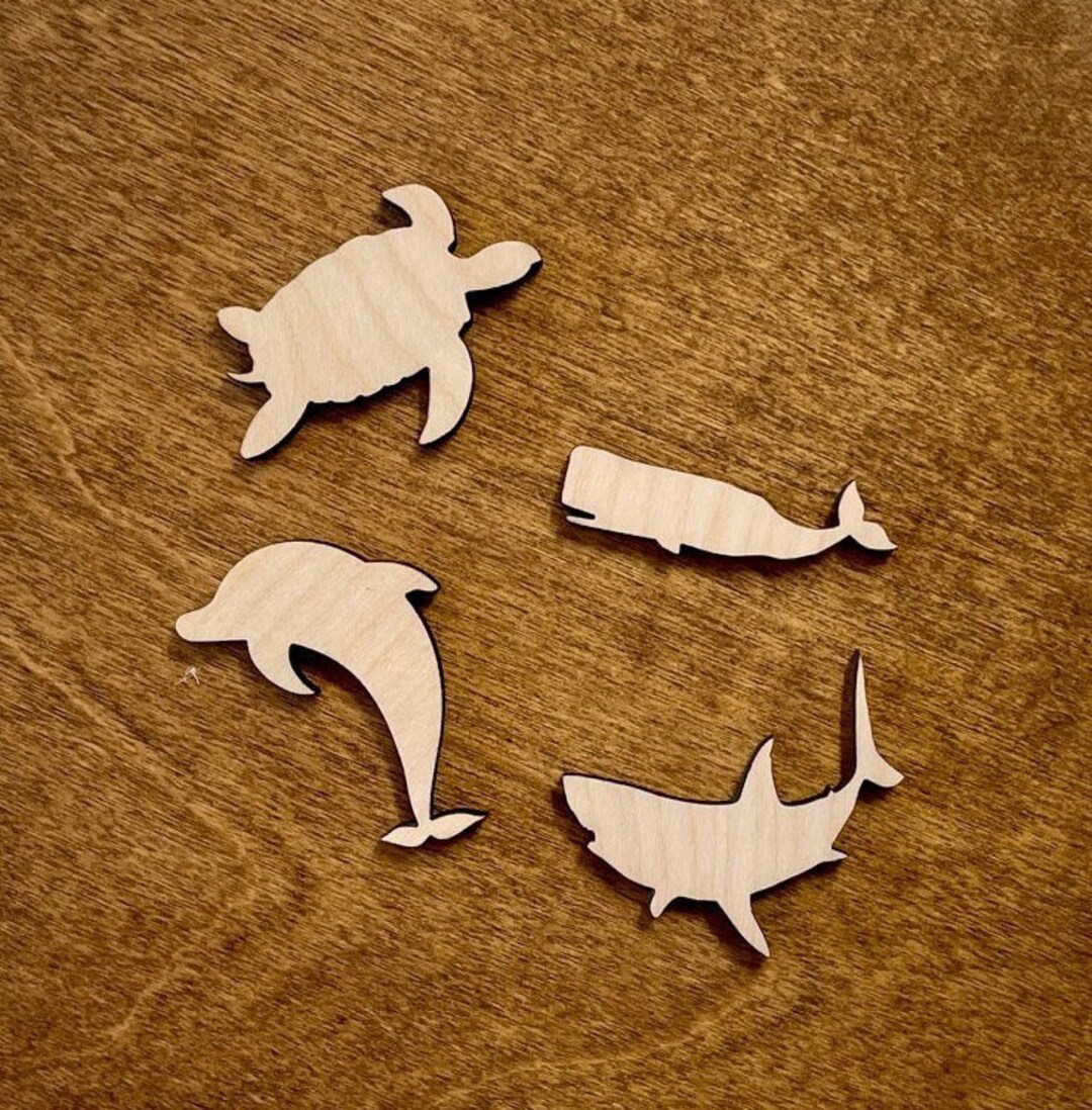 Sea Animal Magnet Set, Wood Refrigerator Magnets, Dry Erase Board ...