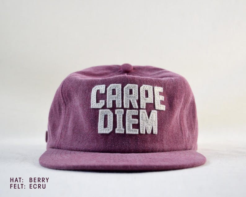 Washed Cotton Field Trip Hat With Custom Wool Felt Lettering - Etsy