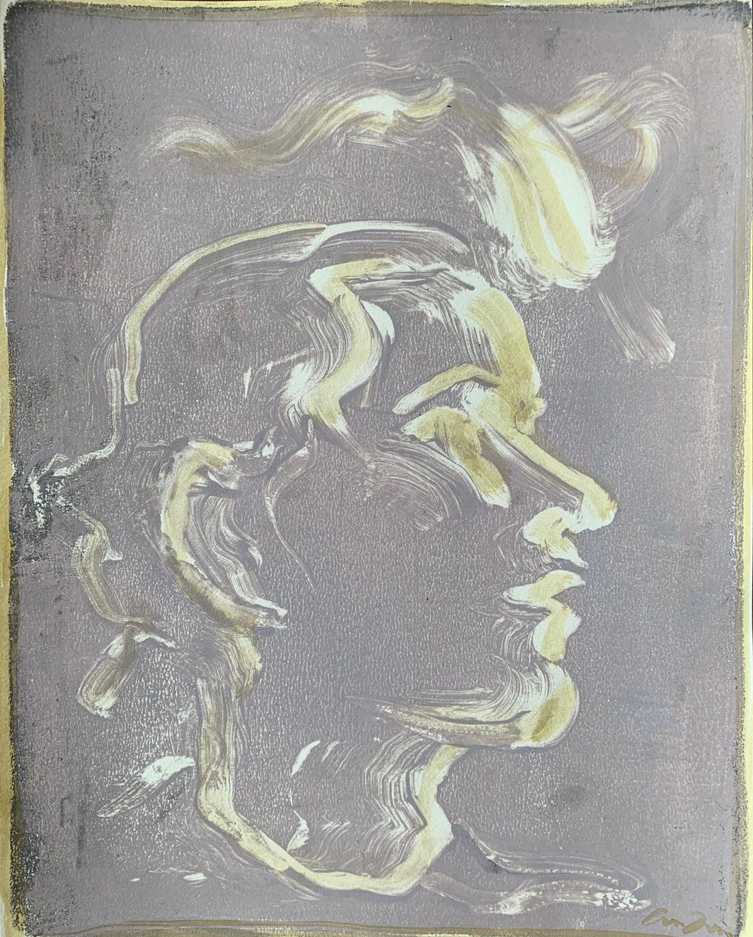 Original Mixed Media Face Drawing | Expressive Portrait | Expressive ...