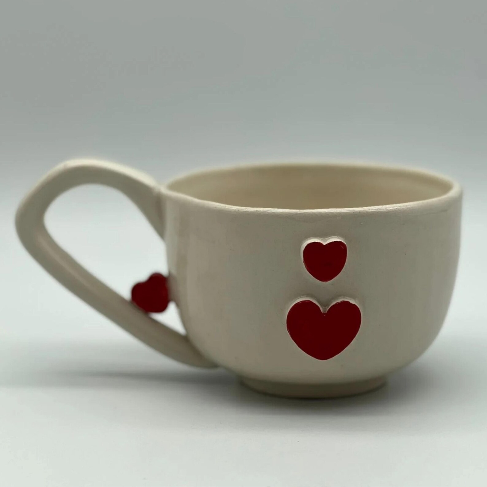 Double Heart Oversized Mug With Heart Handles | Unique Love Gift for ...