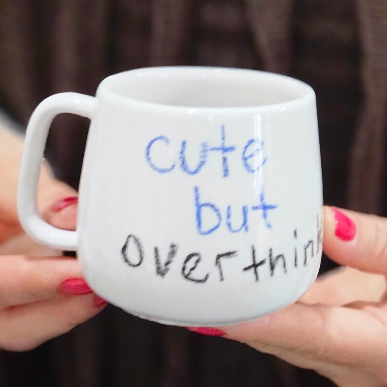 Handmade Ceramic Mug: Customizable Chalk Message, 8.11 Fl Oz - Etsy