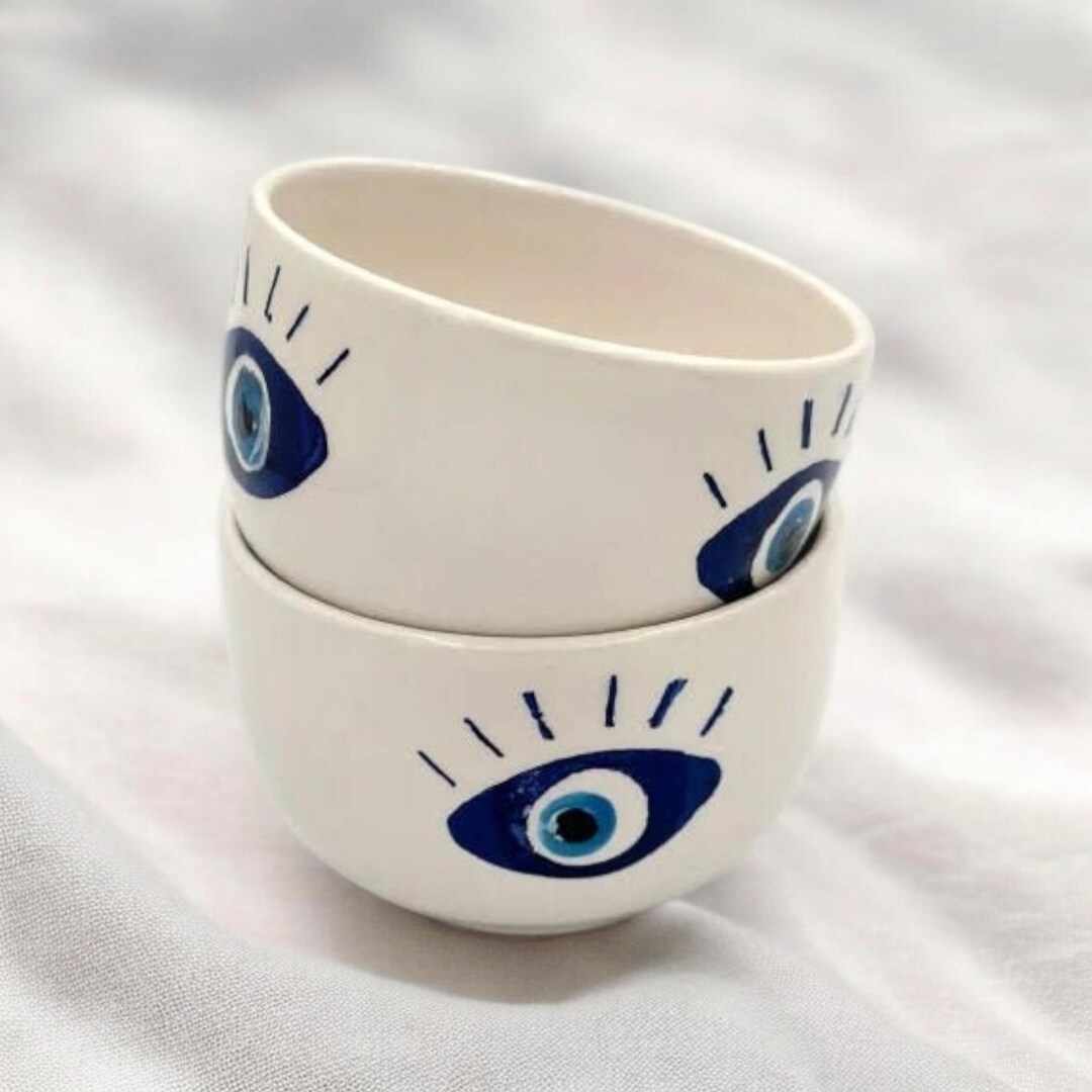 Artisan Crafted Evil Eye Bowls - 2 Piece Gift Set for Home Decor - Etsy