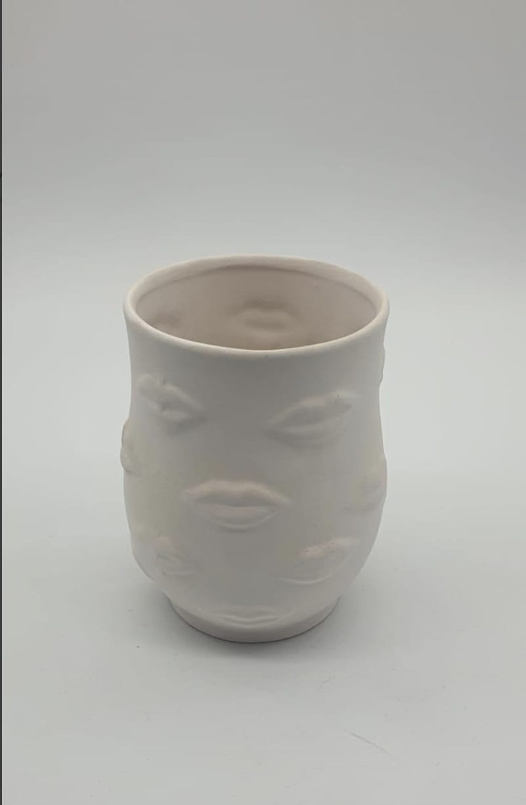 DIY Lip-embossed Vase: Pre-glazed Ceramic Ready to Paint - Etsy